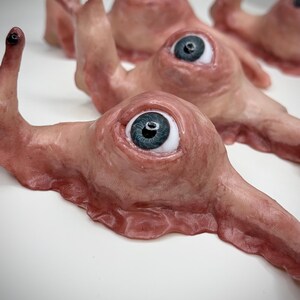 Polymer Clay Eyeball Slug Sculpture – Creepy Realistic Eyestalk ...