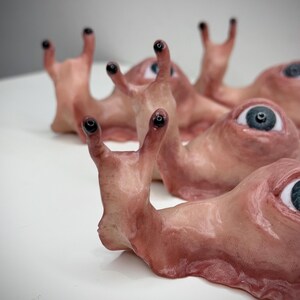 Polymer Clay Eyeball Slug Sculpture – Creepy Realistic Eyestalk ...