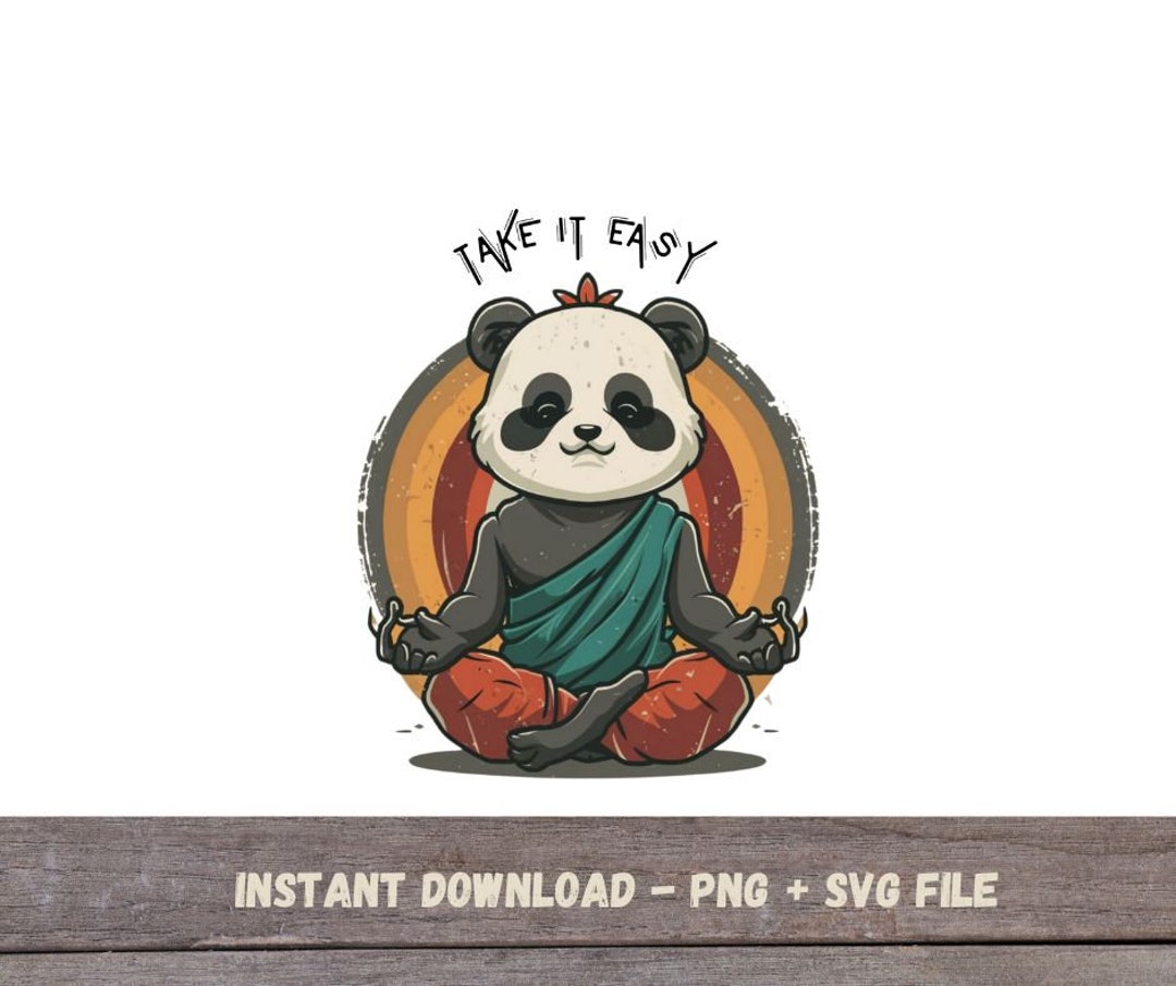 Meditation Panda Files for Print - Meditation Png Meditation Svg - Etsy