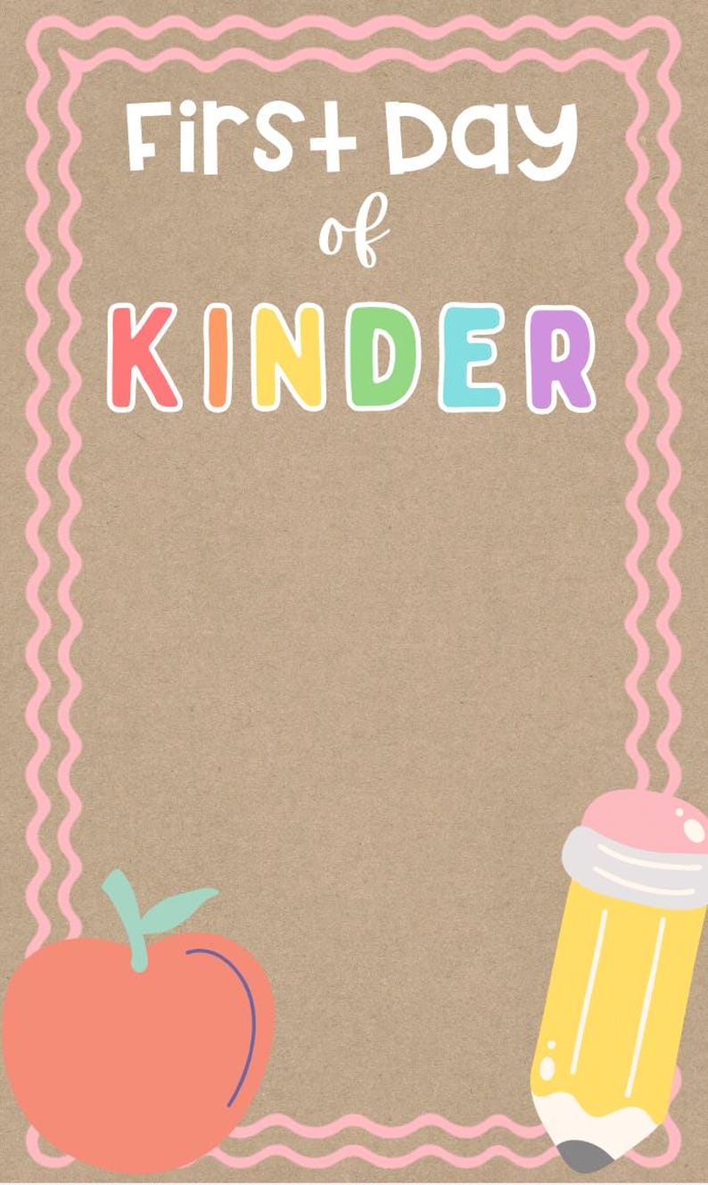 Editable First Day of School Backdrop Banner | Canva Template (PDF) - Etsy