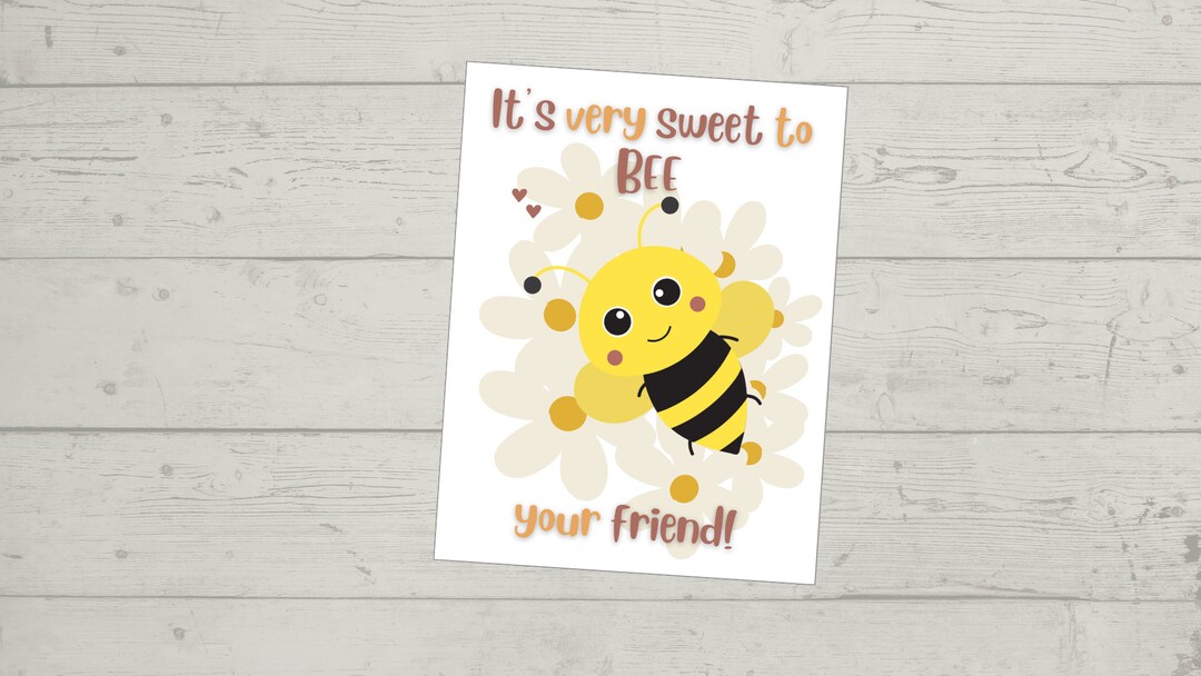 Printable Sweet to Be Your Friend Thank You Card, Friendship ...