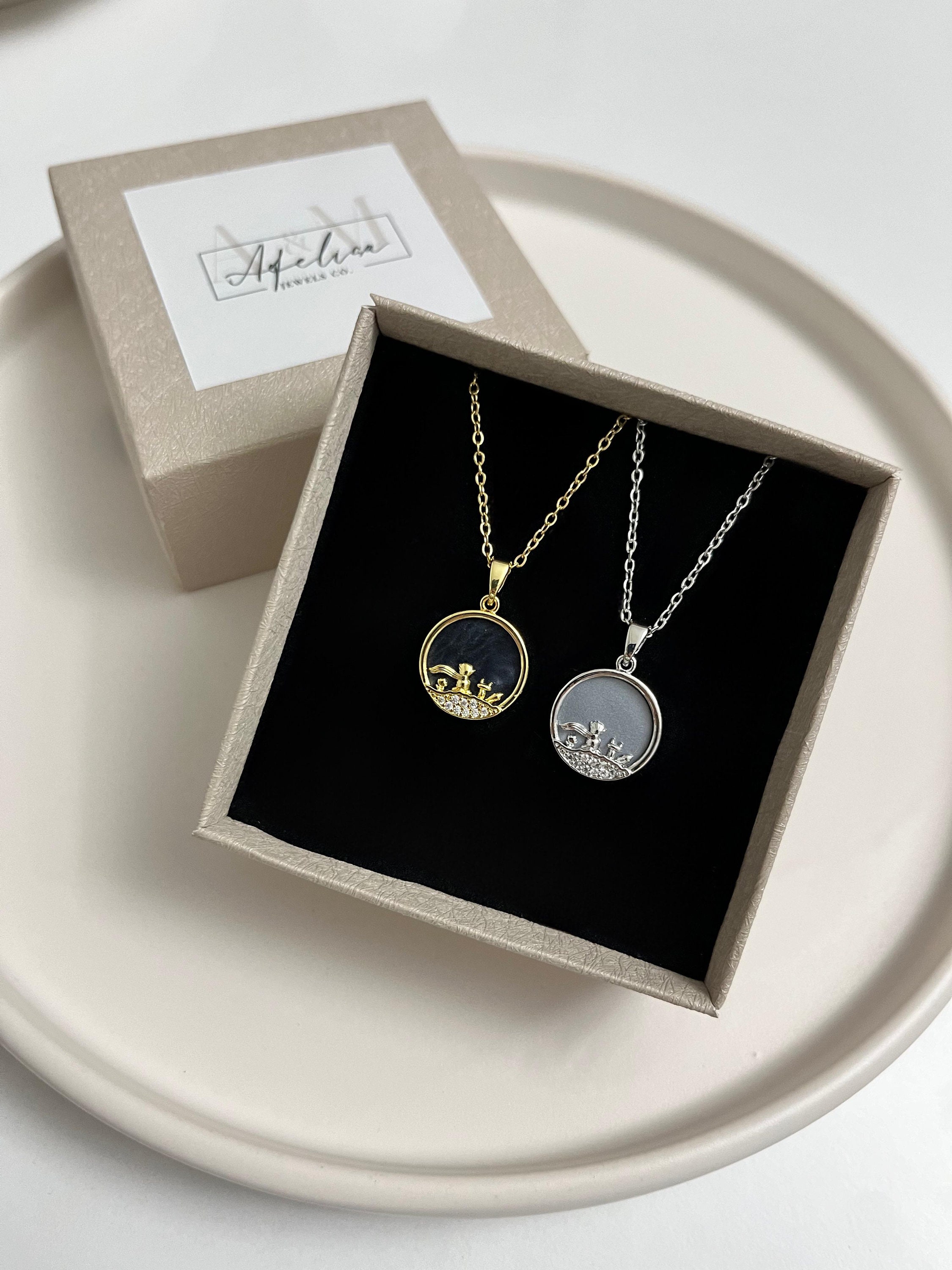 Stainless Steel Round Necklace, Little Prince Necklace Vintage Jewelry ...