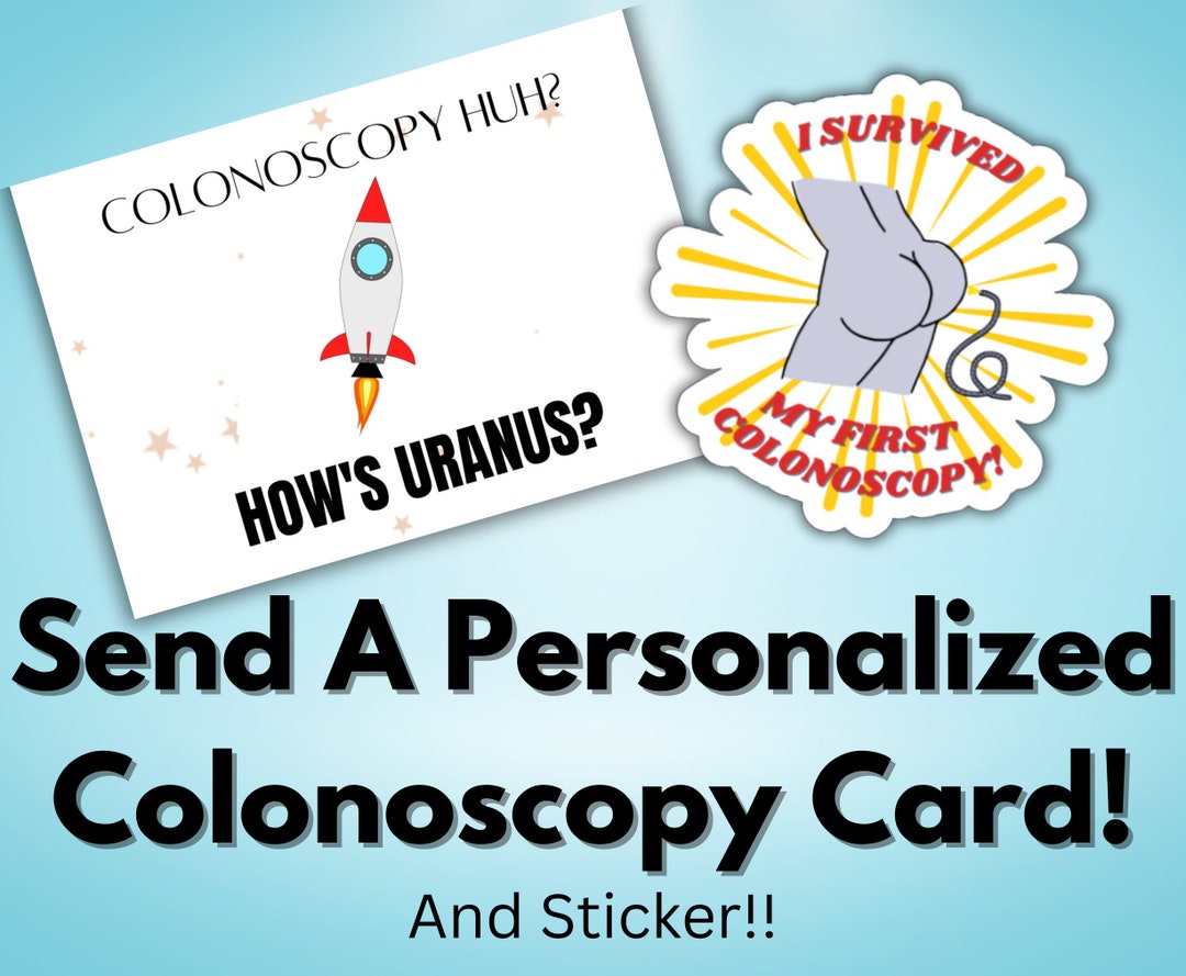 Colonoscopy Card and Sticker Sent to Your Loved One - Etsy
