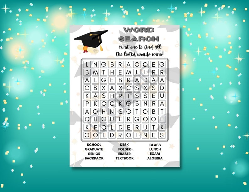 Print at Home Graduation Party Games - Etsy