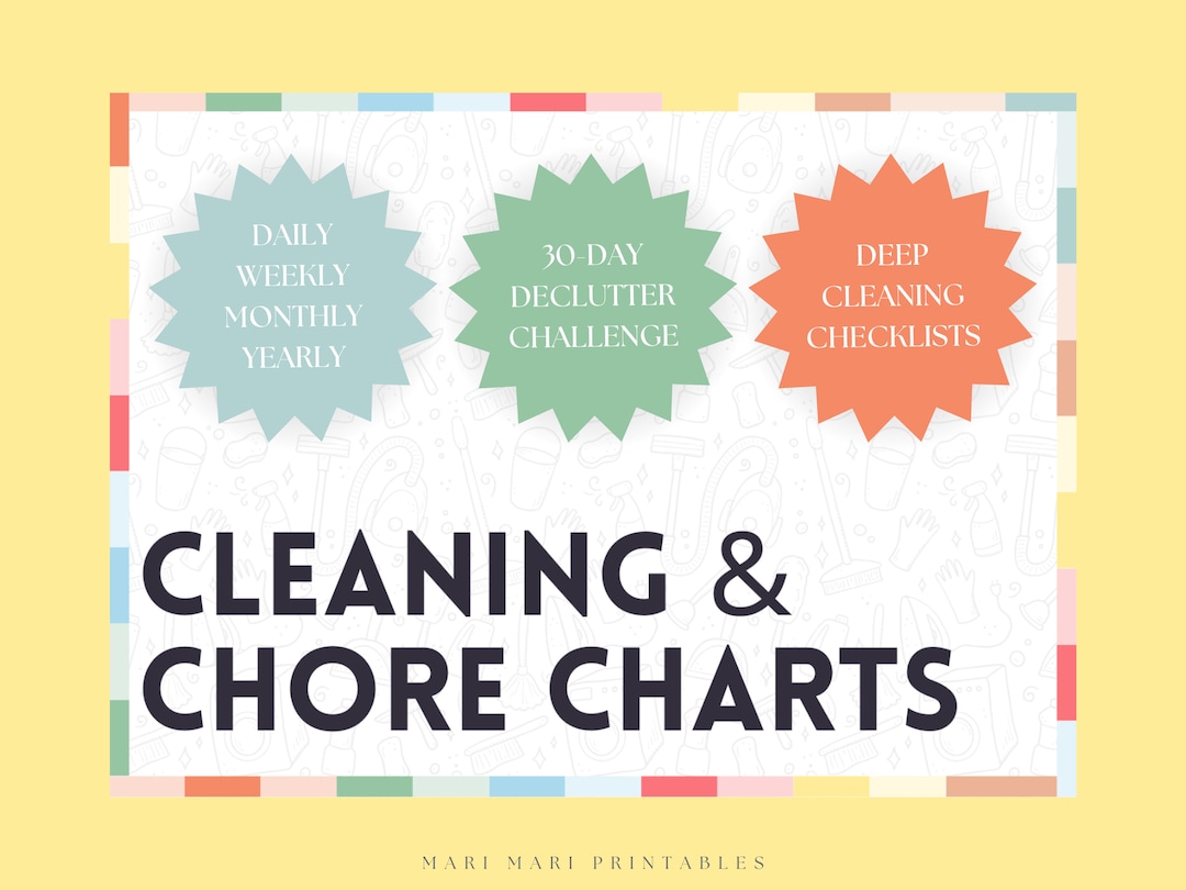 Cleaning & Chore Charts - Etsy