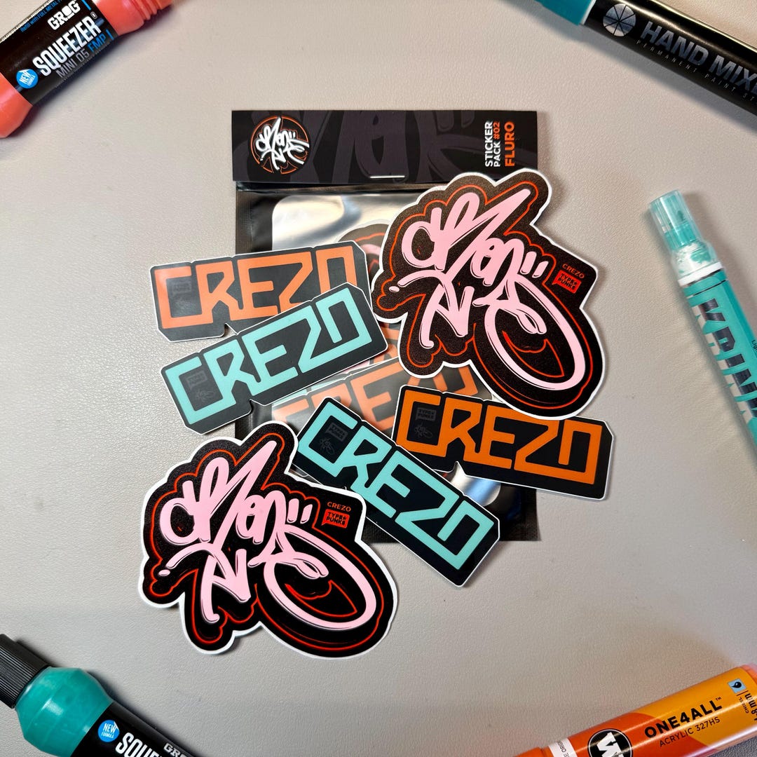 Crezo Sticker Pack #2 - Fluro - Etsy