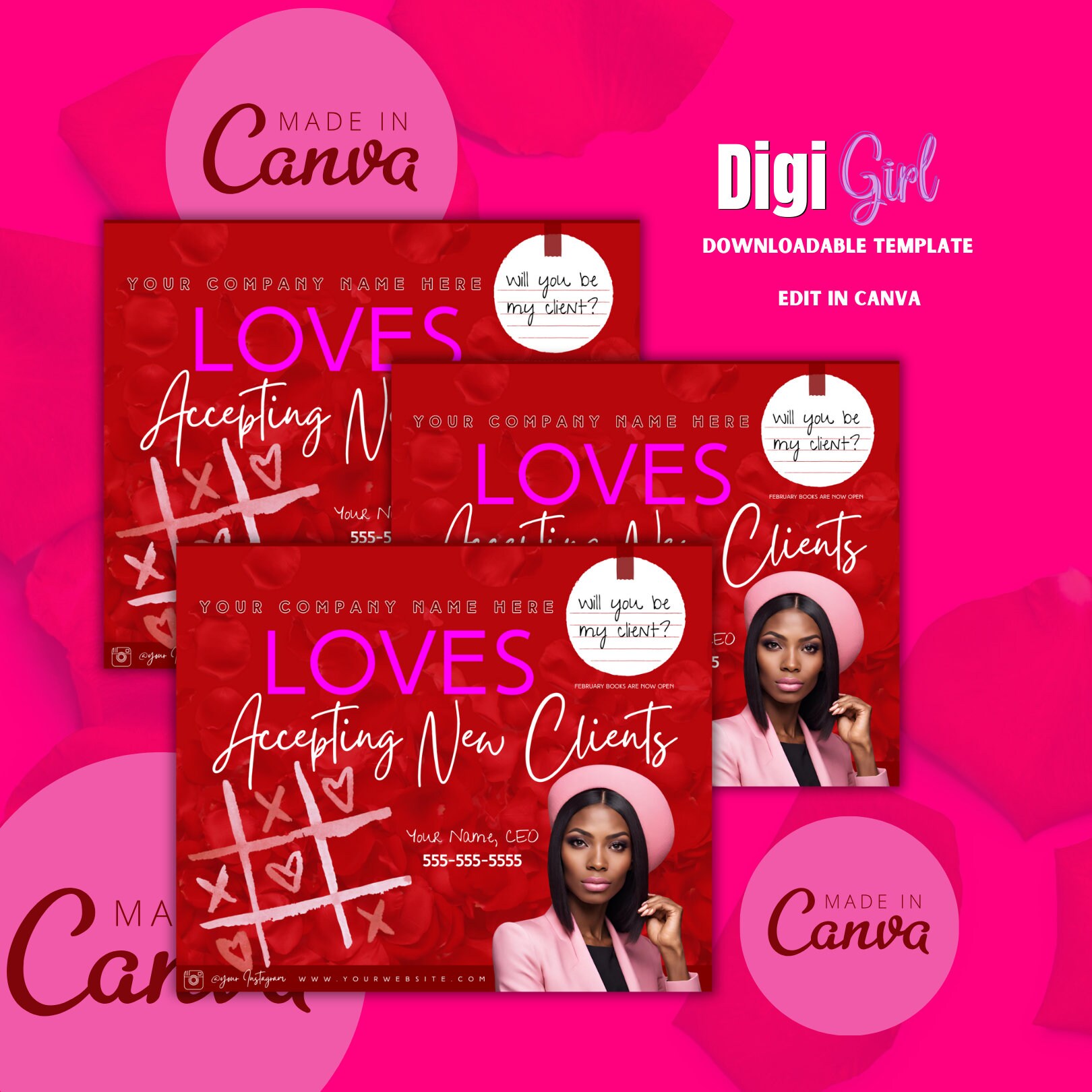 Love Accepting New Appointments, February Books Now Open Template ...