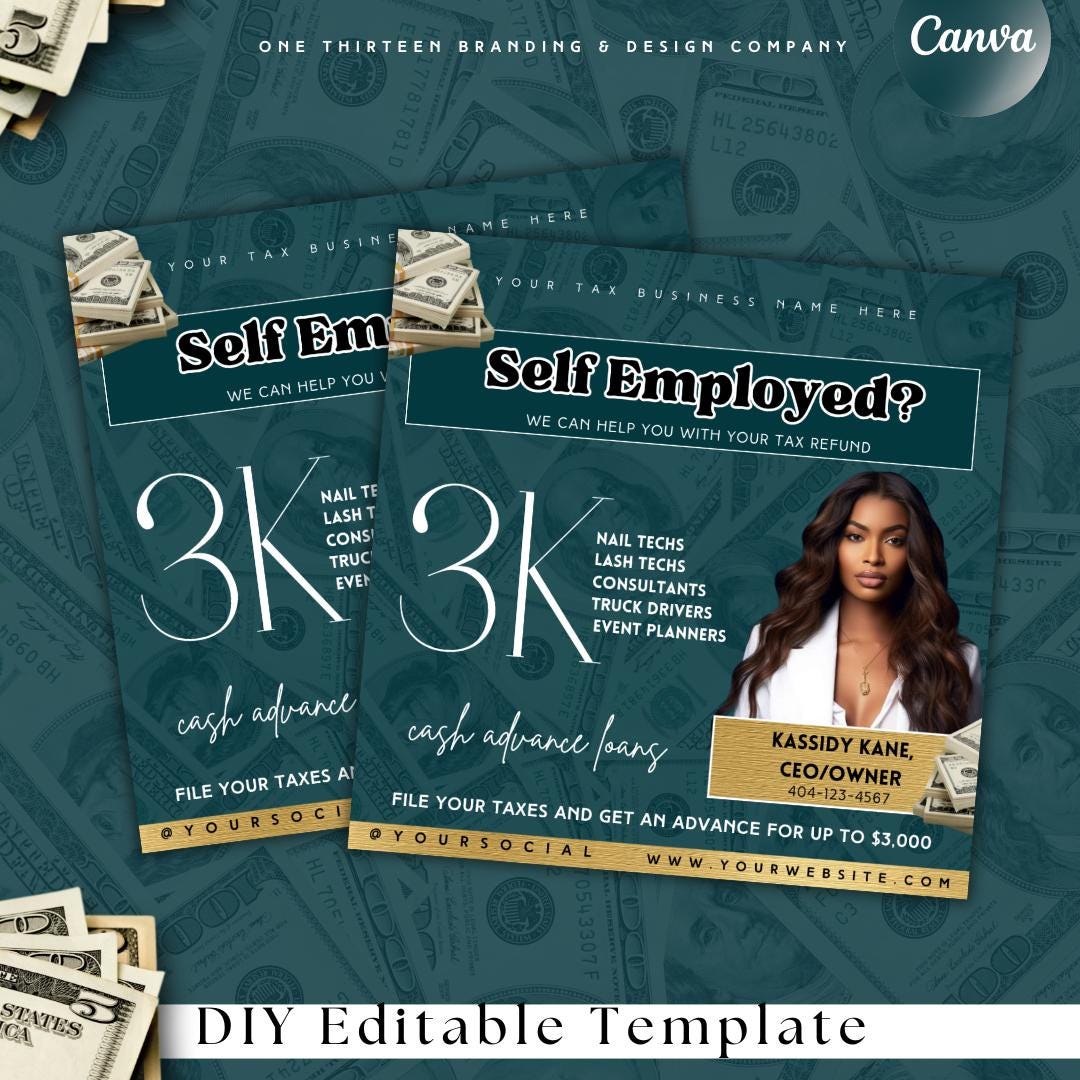 Self Employed, Tax Flyers, Truck Drivers, Hair Stylist, Makeup, Refund ...