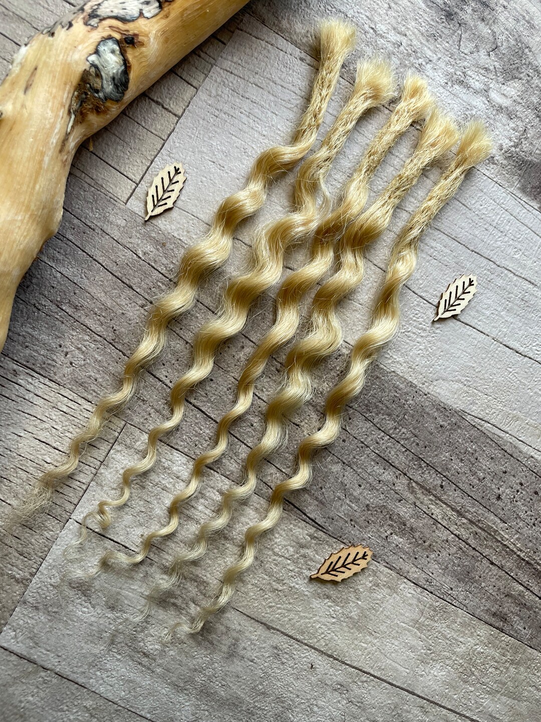 X5 Deep Wave Blonde 100% Human Hair Dreadlock Extension Tips Curly 613 ...