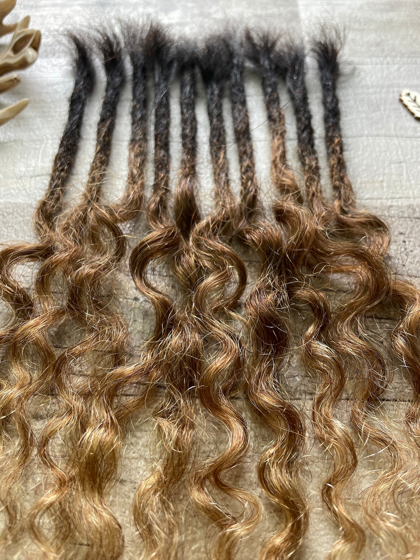 X10 Ombre Deep Wave 100% Human Hair Dreadlock Extensions 17 Inch - Etsy