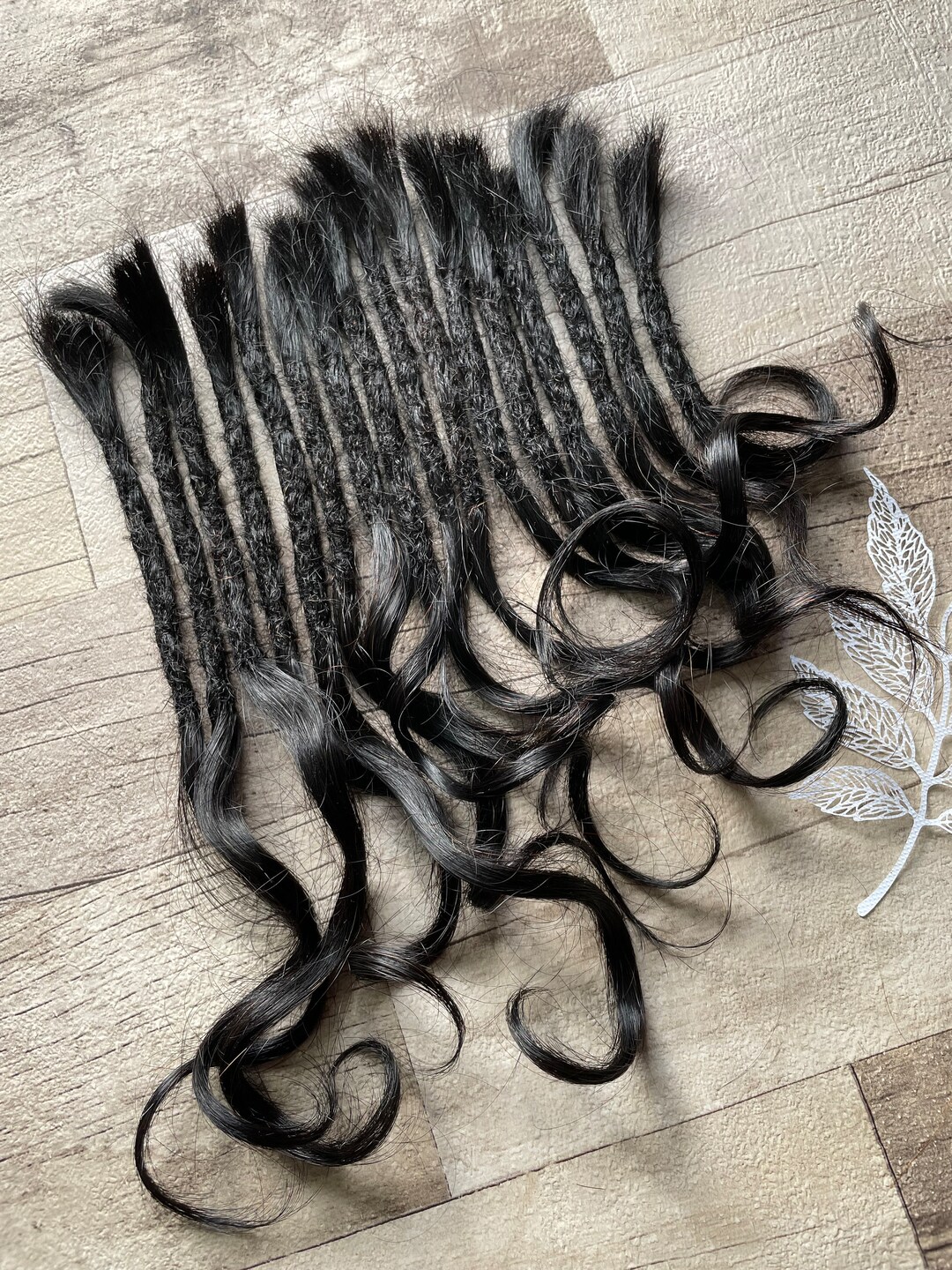 X16 Black Virgin 100% Human Hair Dreadlock Extension Curly - Etsy