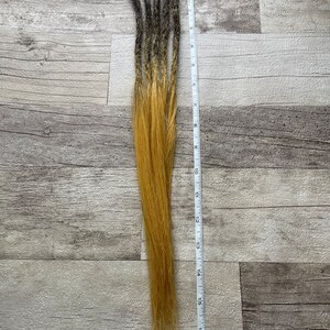 Ombre Black Yellow 100% Human Hair Dreadlock Extensions 17 Inch - Etsy