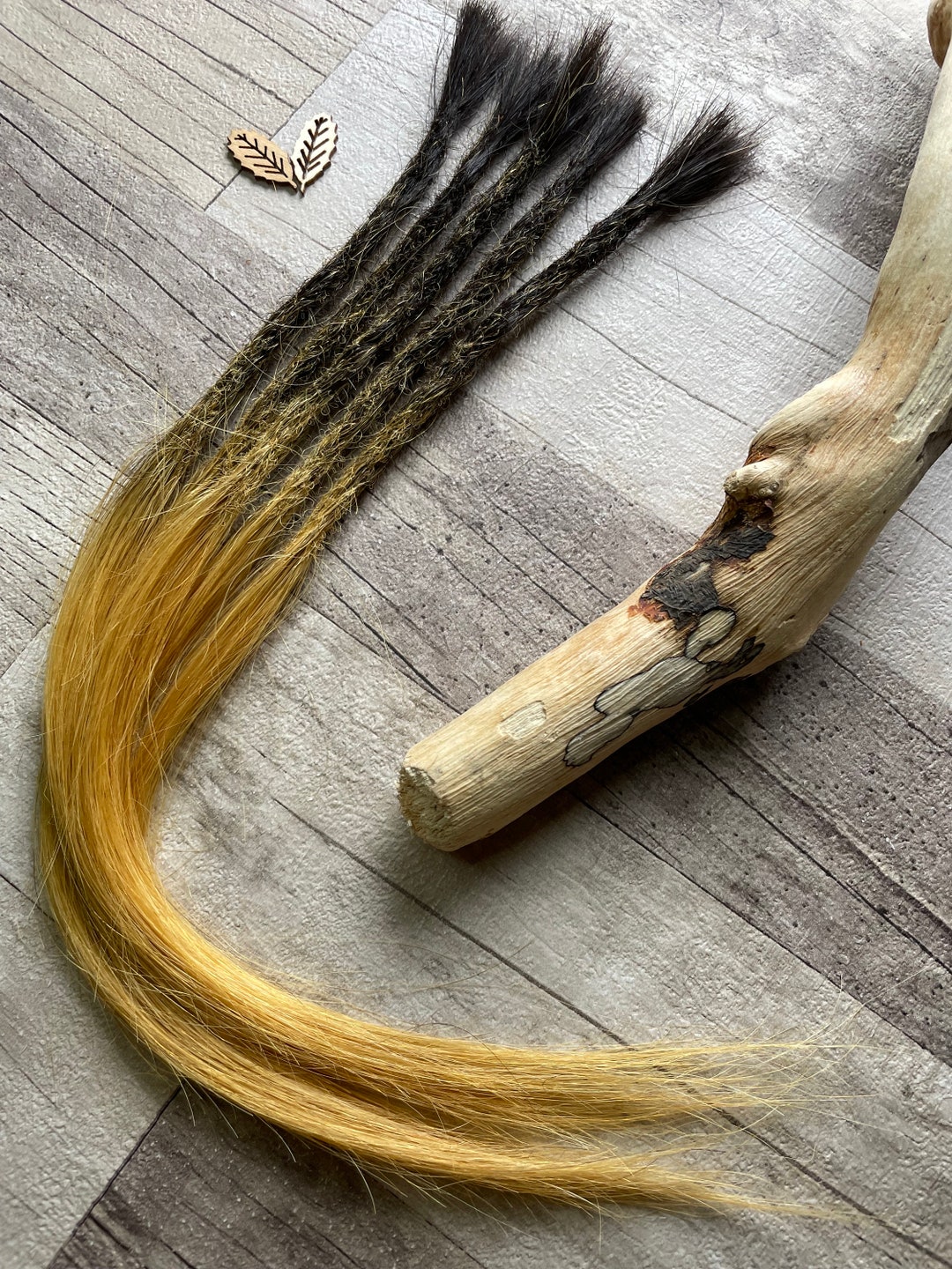 Ombre Black Yellow 100% Human Hair Dreadlock Extensions 17 Inch - Etsy