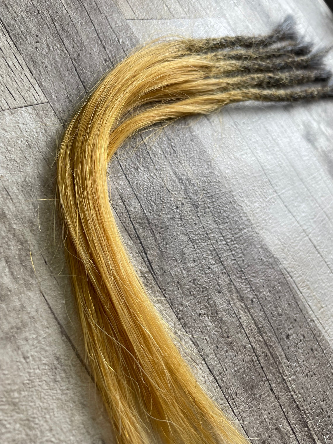 Ombre Black Yellow 100% Human Hair Dreadlock Extensions 17 Inch - Etsy