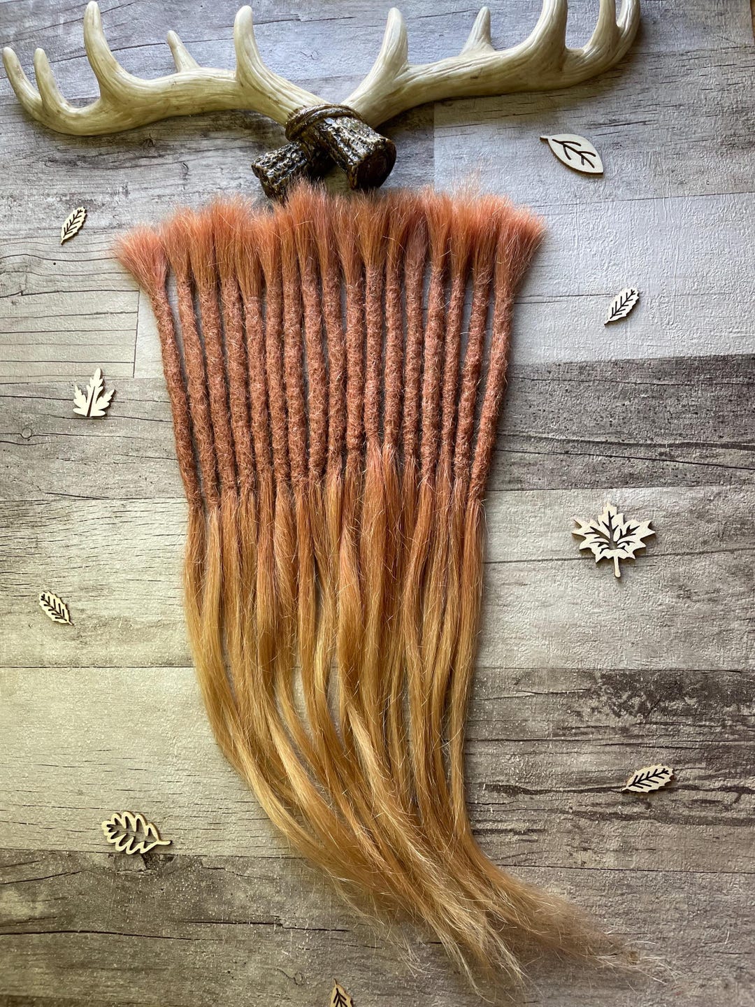 X17 Cinnamon Ombre Chunky 100% Human Hair Dreadlock Extensions 16 Inch ...