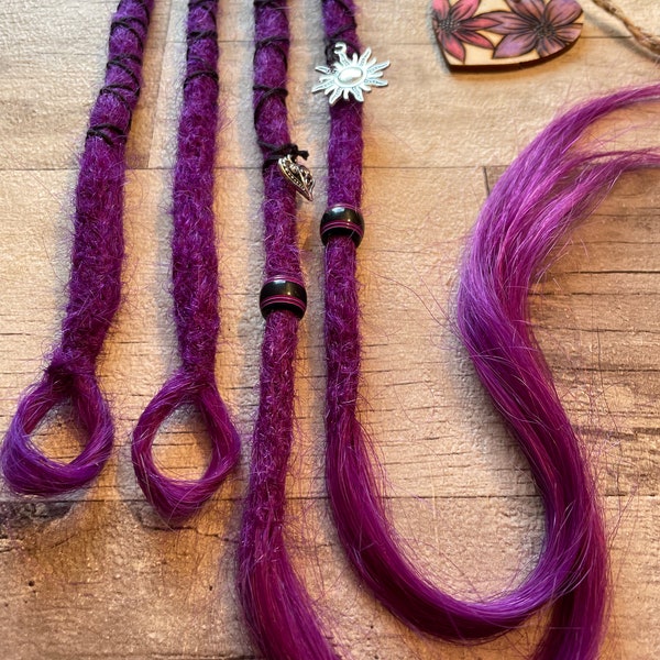 Purple Hair Extensions - Etsy