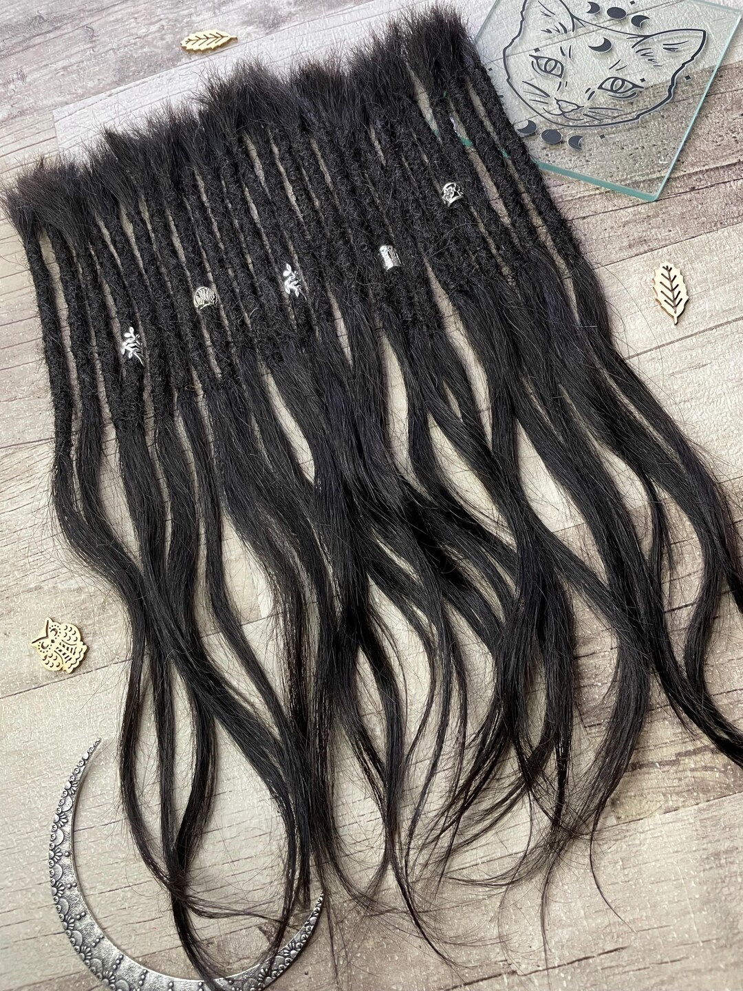 X24 #1b 100% Human Hair Dreadlock Extensions Thin 14 Inch - Etsy