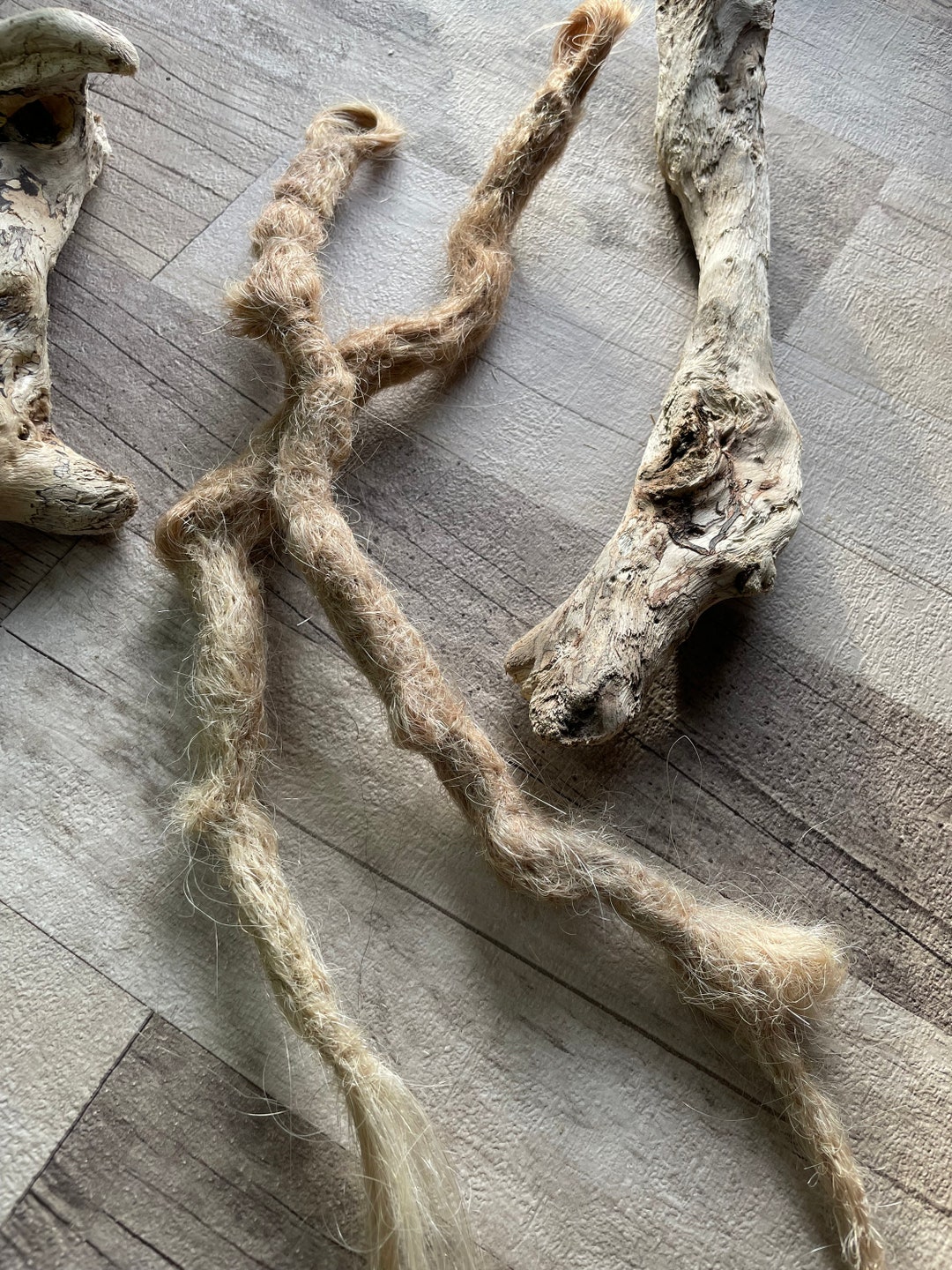 X2 Chunky Bumpy Single Ended Dreadlock Extensions Blonde 100% Human ...