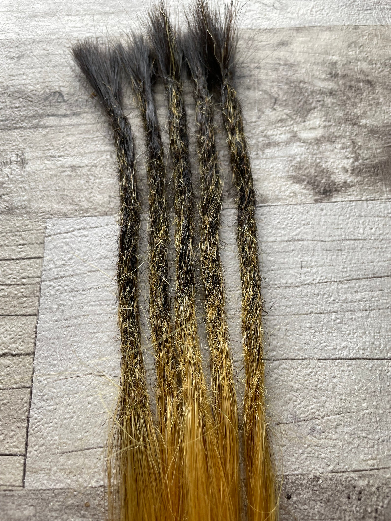 Ombre Black Yellow 100% Human Hair Dreadlock Extensions 17 Inch - Etsy
