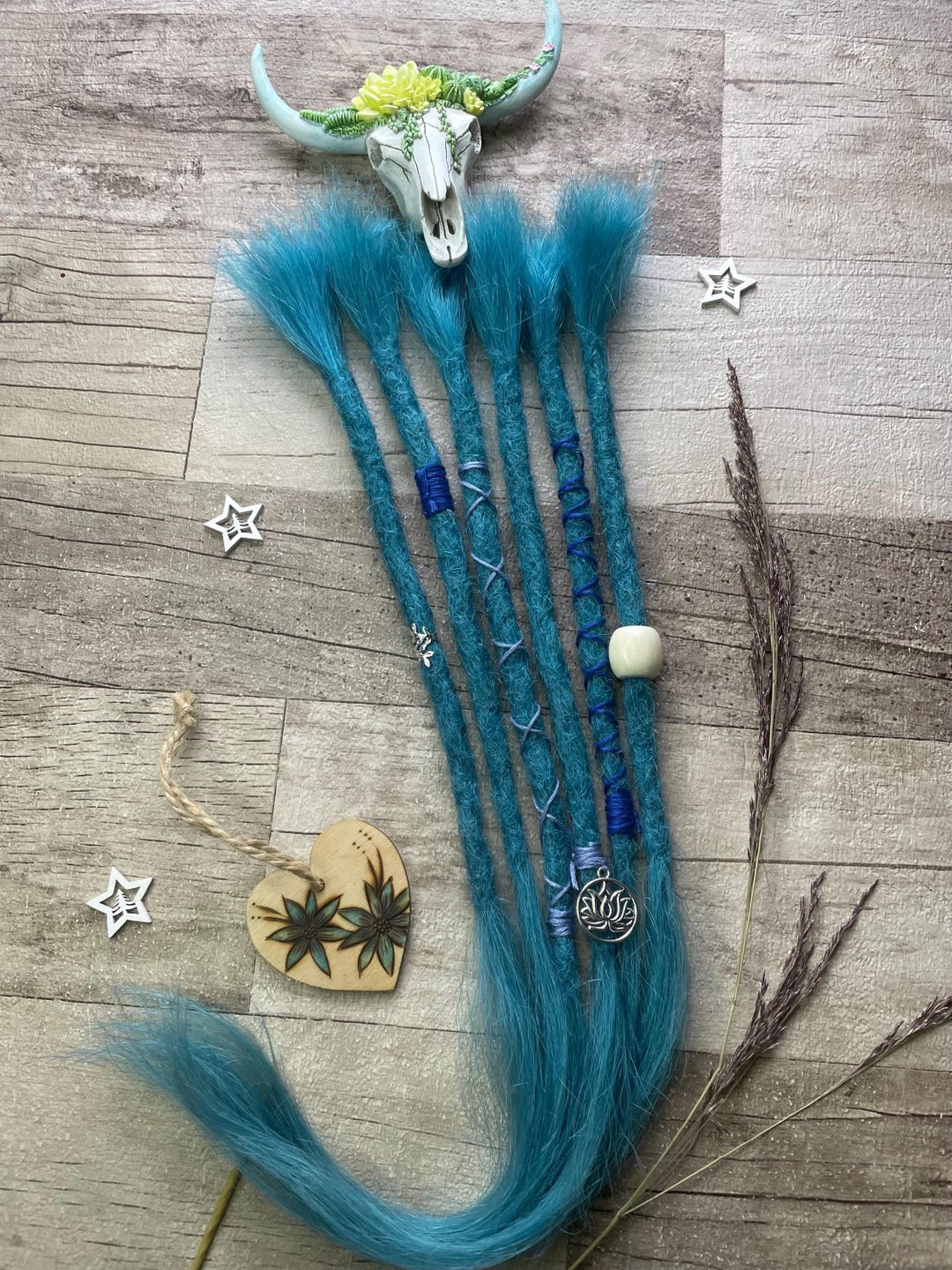 X6 Blue Turquoise 100% Human Hair Dreadlock Extensions 18 Inch - Etsy