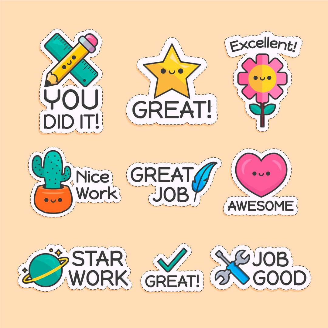 Printable Teacher Reward Stickers, Well Done Stickers, Teacher Stickers ...