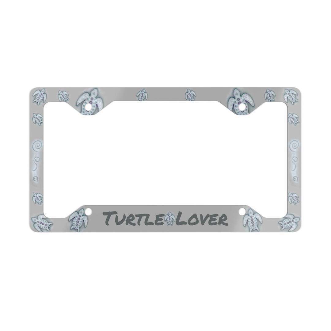 Turtle Lover License Plate Frame, Car Decor for Animal Lovers, Gift for ...
