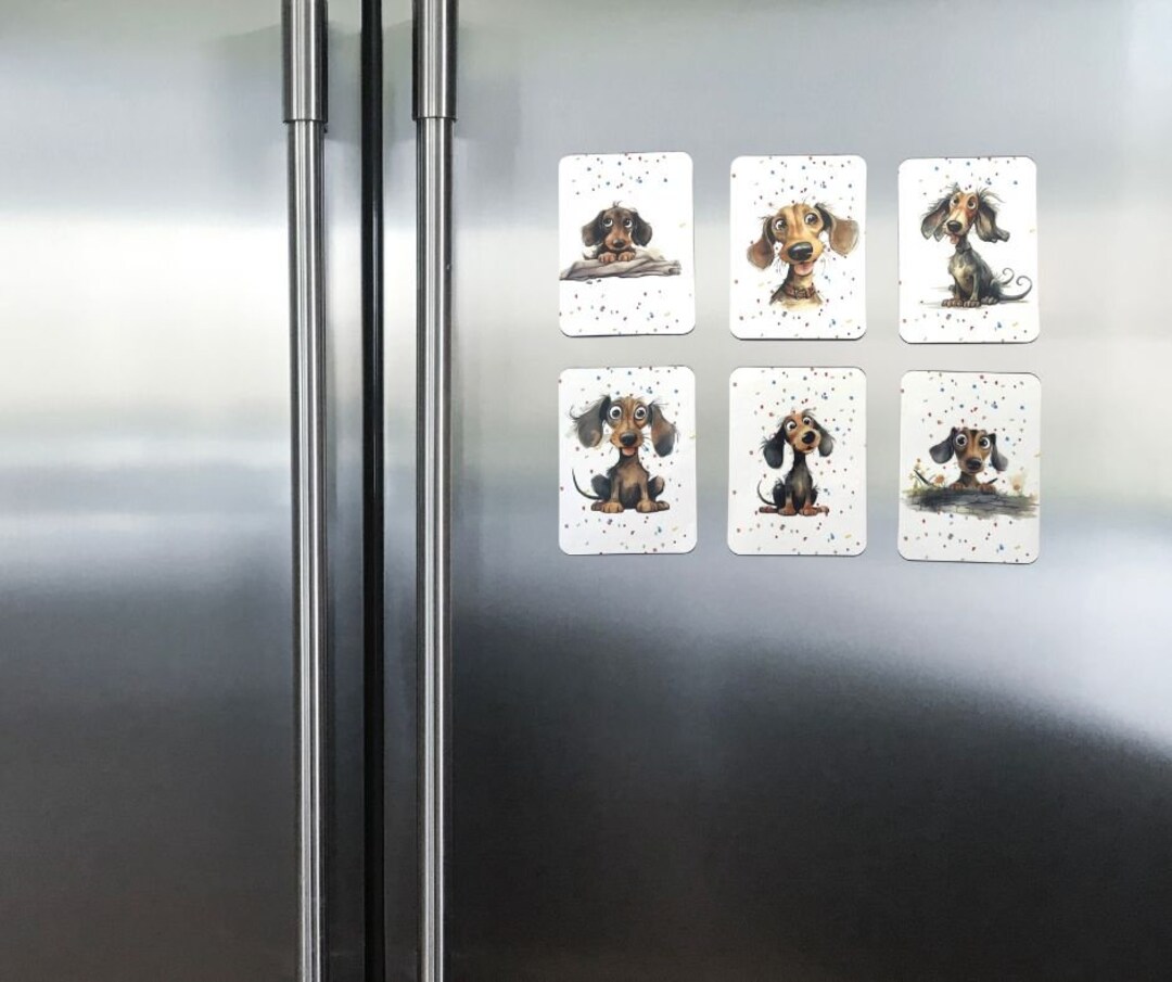 Dachshund Magnet, Silly Puppy Design, Funny Fridge Decor, Dog Lover ...