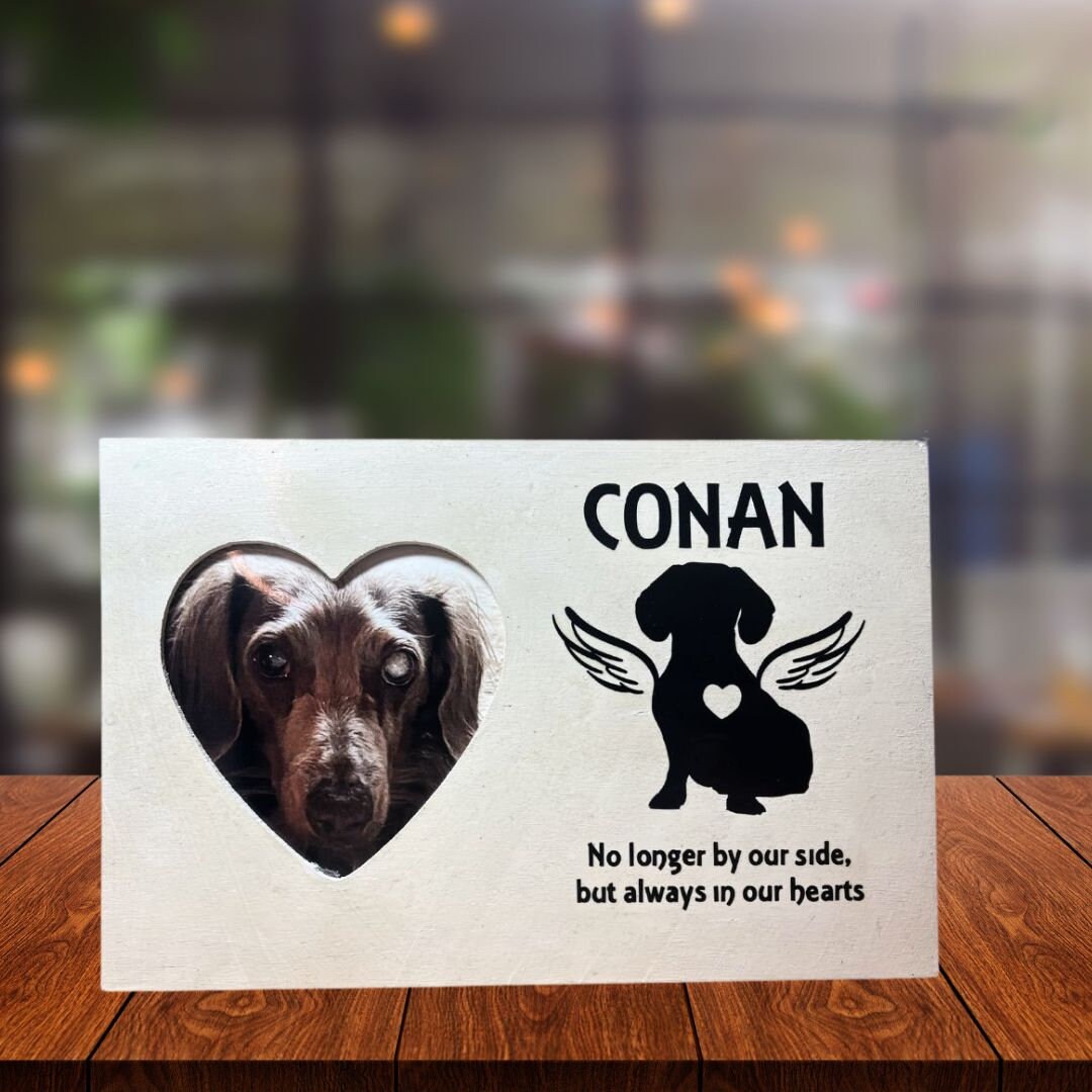 Dachshund Dog Picture Frame Memorial Plaque Sign Rainbow Bridge ...