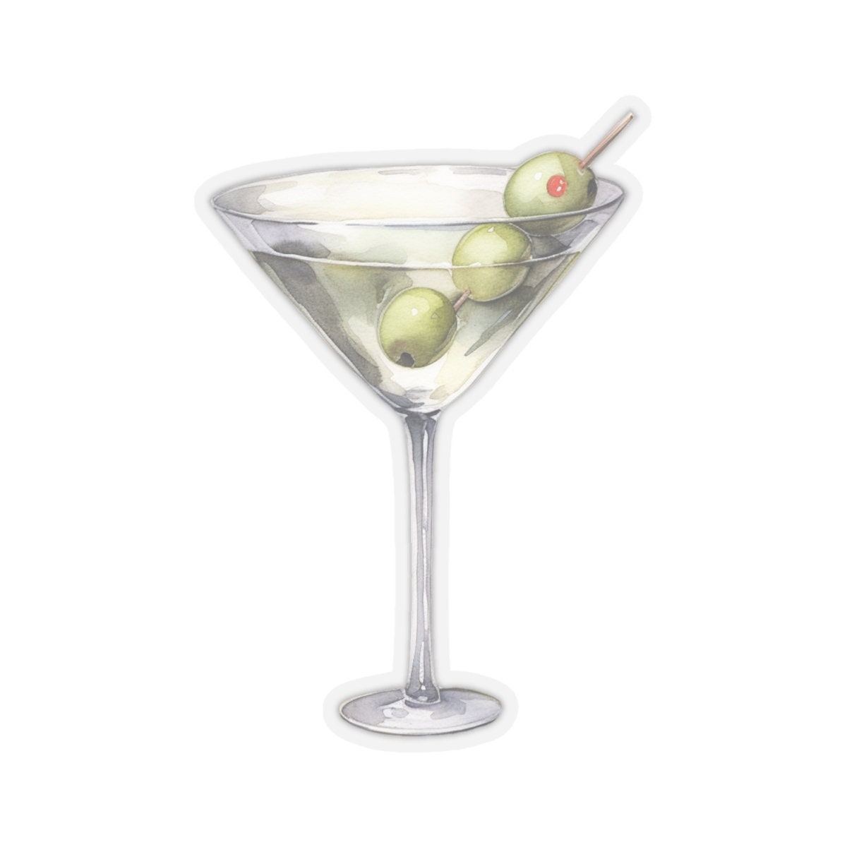 Dirty Martini Vinyl Decal Sticker, Cocktail Sticker, Classic Cocktail ...