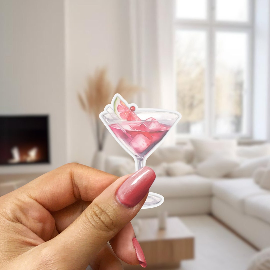 Cosmopolitan Vinyl Decal Sticker, Cocktail Sticker, Classic Cocktail ...