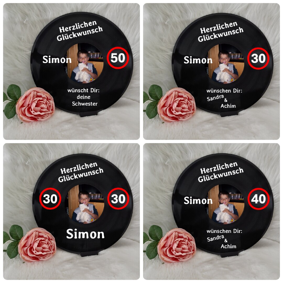 Vinyl Record Personalized Name Photo Gift Birthday 30th 40th 50th 60th ...