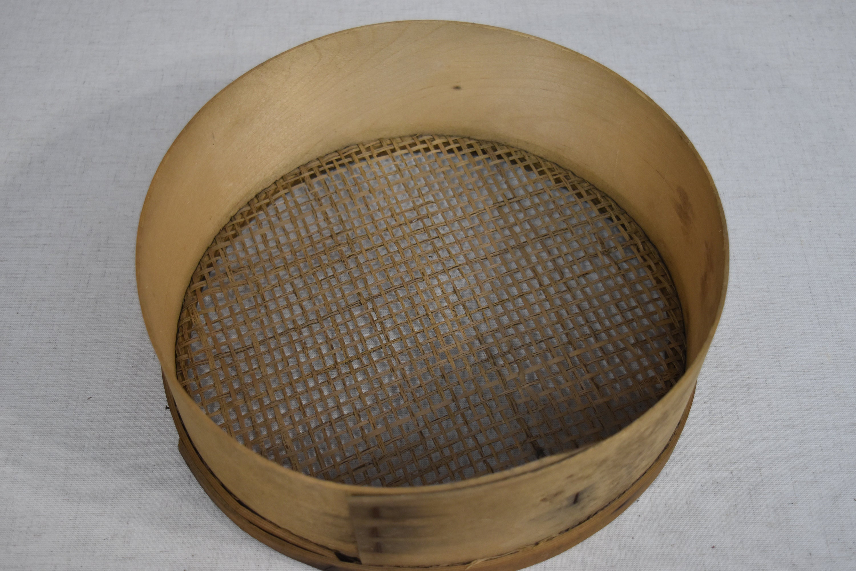 Antique Sieve Large Round Bentwood Grain Sieve Primitive Wood Sieve ...