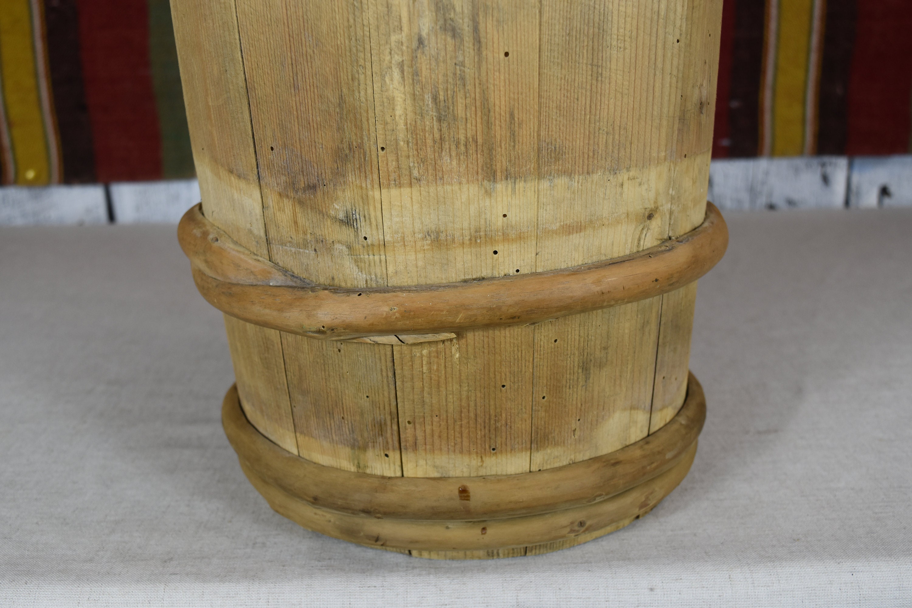 Wooden Barrel Antique Wooden Barrel Rustic Barrel Wooden Barrel Decor ...