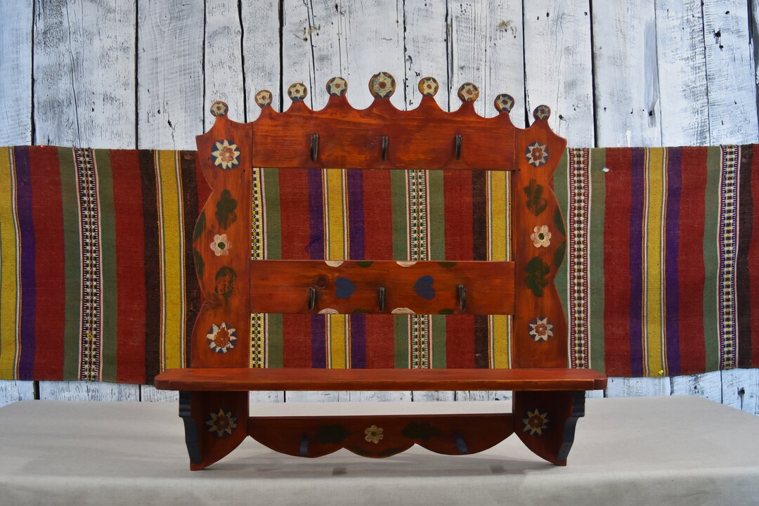 Antique Shelf Wooden Shelf Vintage Wall Shelf Hanging Shelf Wall Shelf ...