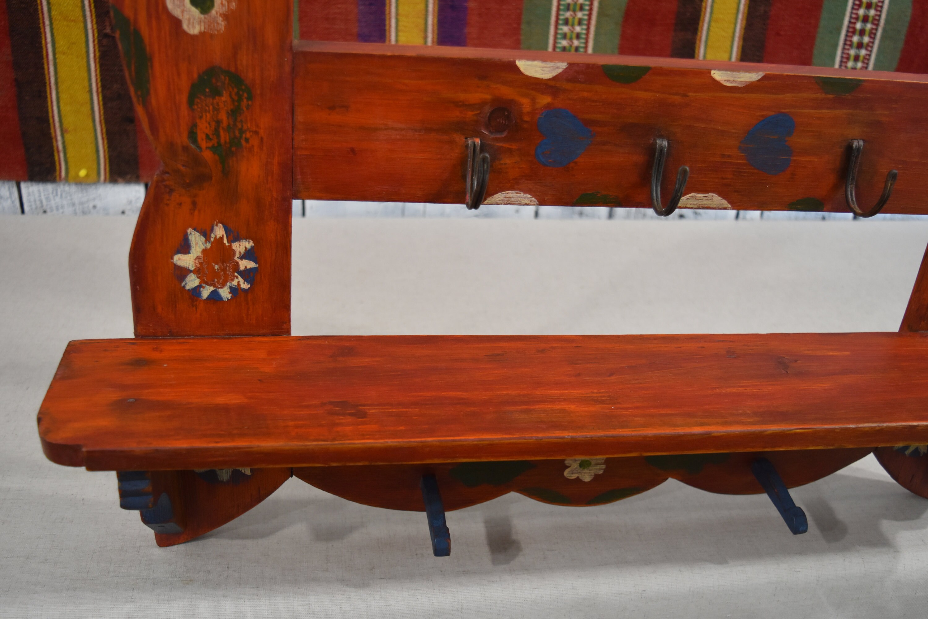 Antique Shelf Wooden Shelf Vintage Wall Shelf Hanging Shelf Wall Shelf ...