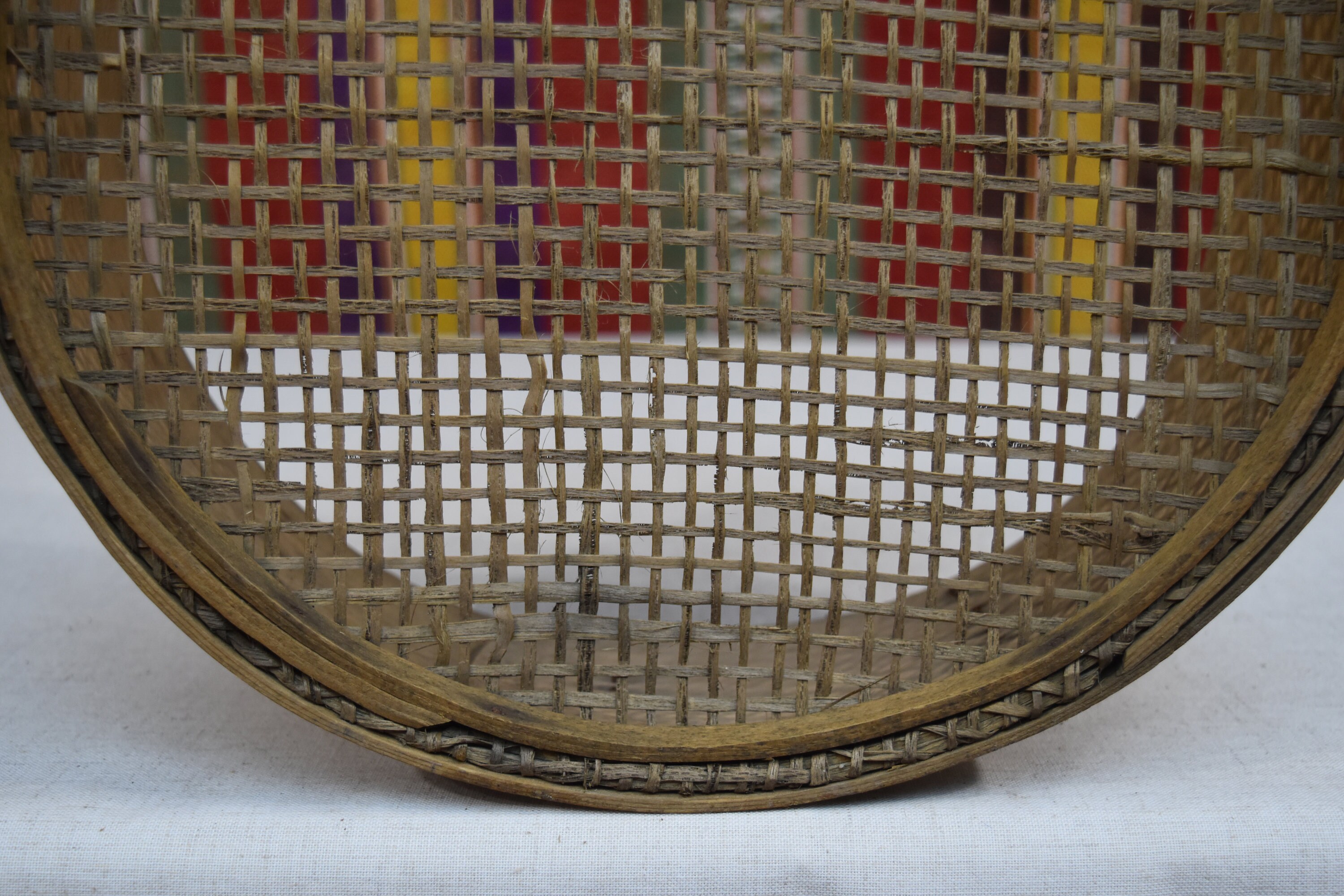 Antique Sieve Large Round Bentwood Grain Sieve Primitive Wood Sieve ...