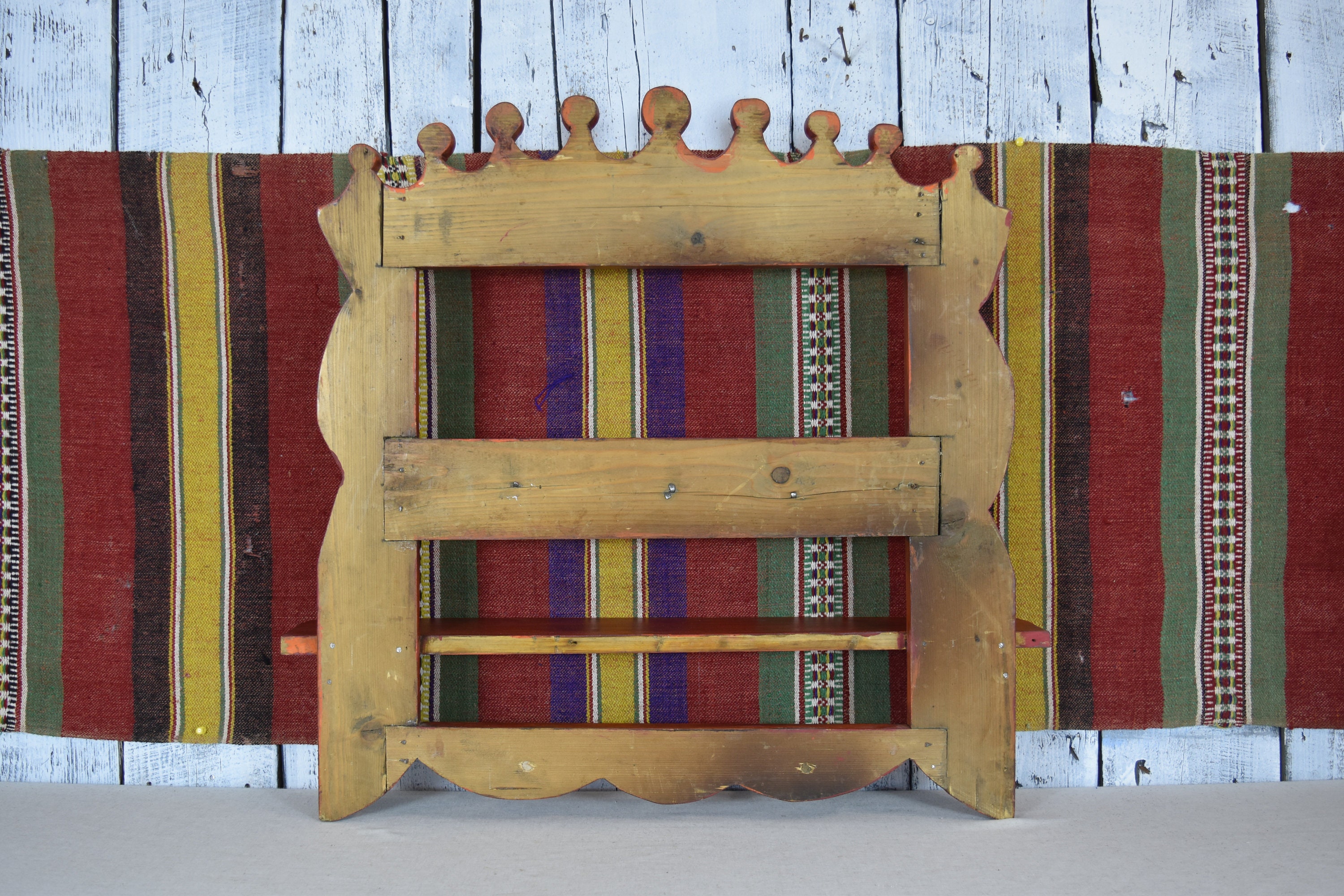 Antique Shelf Wooden Shelf Vintage Wall Shelf Hanging Shelf Wall Shelf ...