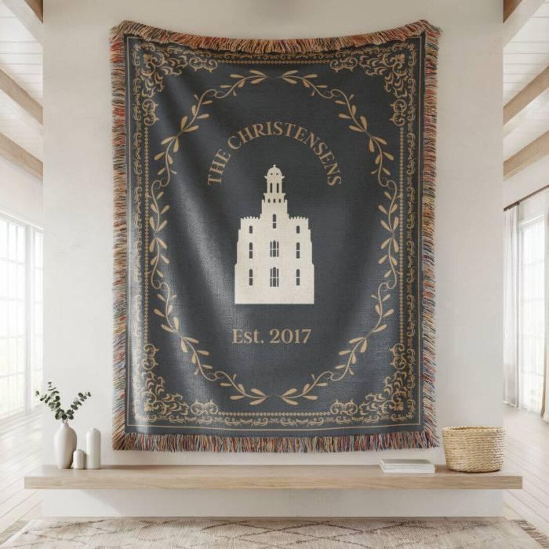 Personalized LDS Woven Blanket; Church of Jesus Christ Temple Home ...