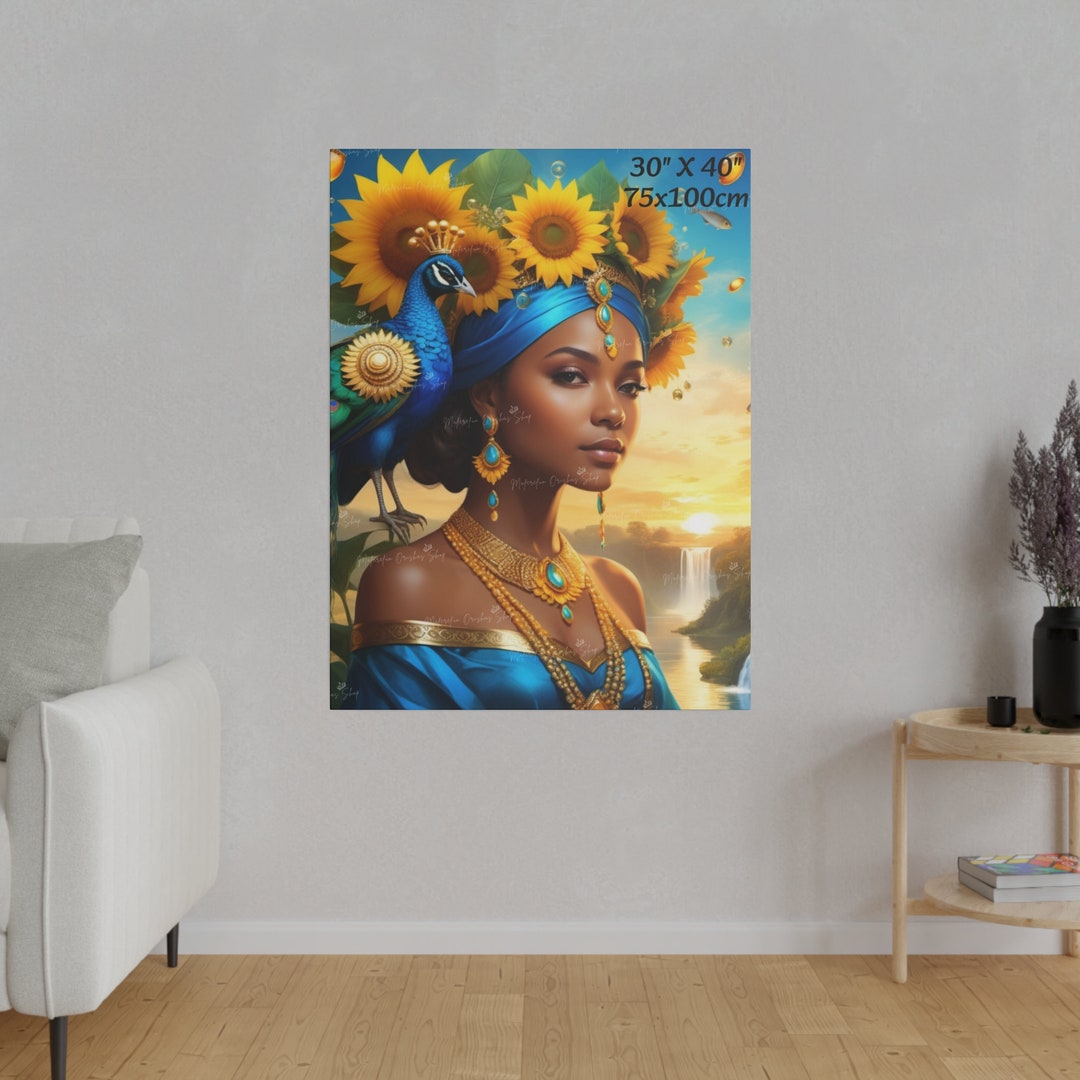 Personalized Matte Canvas Painting, With Design of the Orisha OSHUN ...