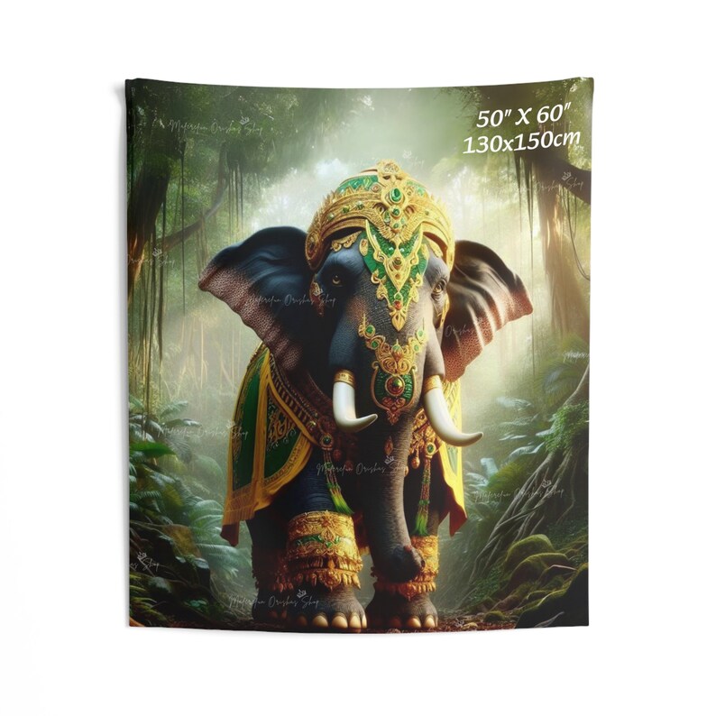 Elephant Tapestry, Orula, Regla De Ocha, Tapestries for Wall, Throne ...