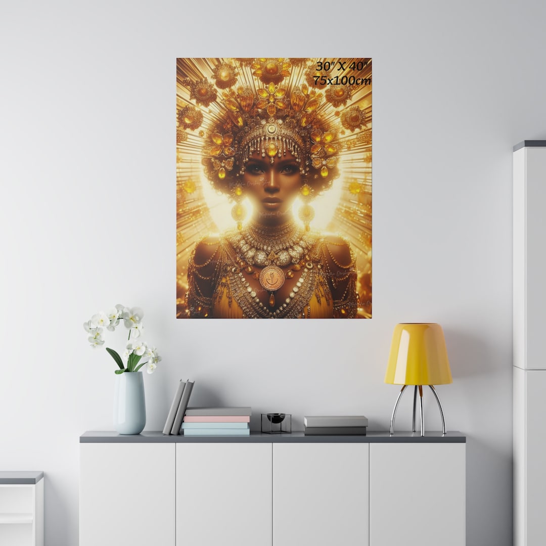 Personalized Matte Canvas Painting, With Design of the Orisha OSHUN 2 ...