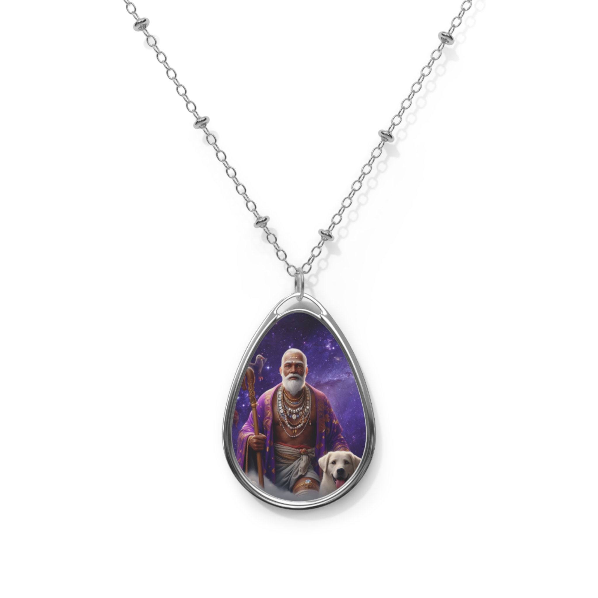 BABALU AYE Pendant, Silver Orisha Necklace, Orisha Jewelry, Gift for ...