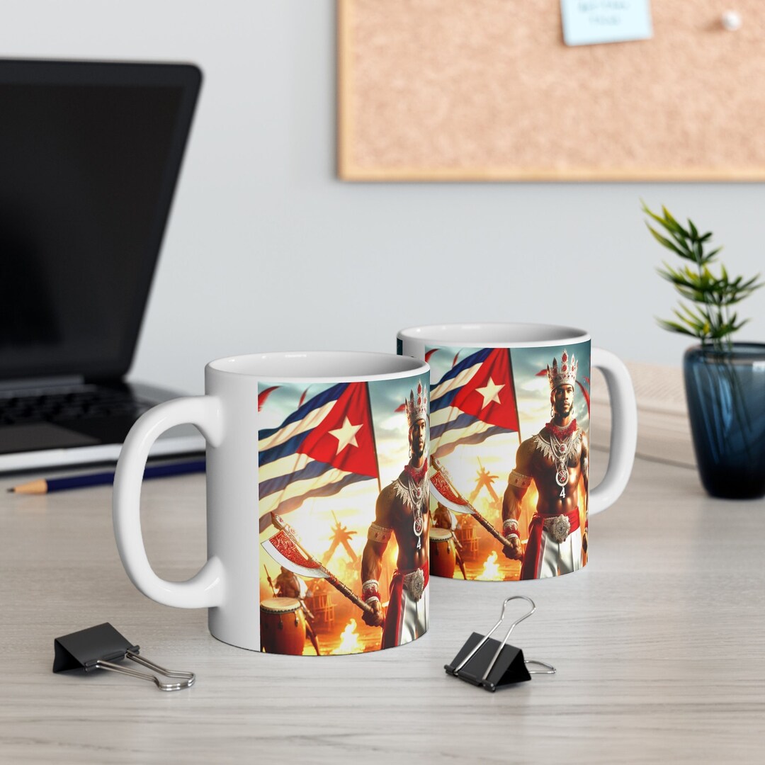 Orisha CHANGO Mug Personalized Flag Series Various Designs, the Perfect Gift for Devotees of the ...