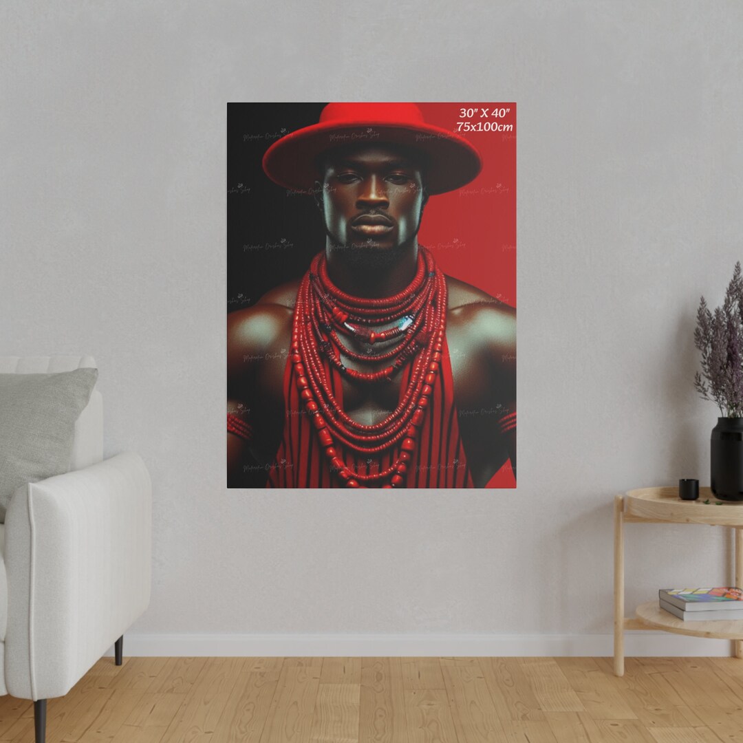 Personalized Matte Canvas Painting, With Design of the Orisha ELEGUA 6 ...