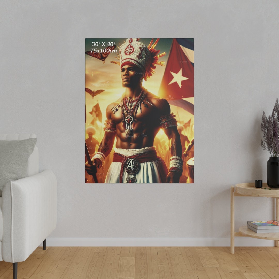 Personalized Matte Canvas Painting, With Design of the Orisha SHANGO ...