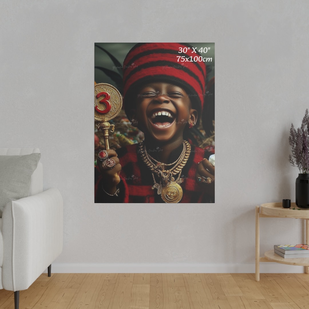 Personalized Matte Canvas Painting, With Design of the Orisha ELEGUA 2 ...