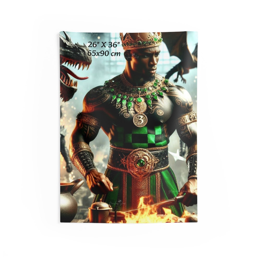 OGGUN Tapestry, 3, Regla De Ocha, Wall Art Tapestries, Throne Cloth ...