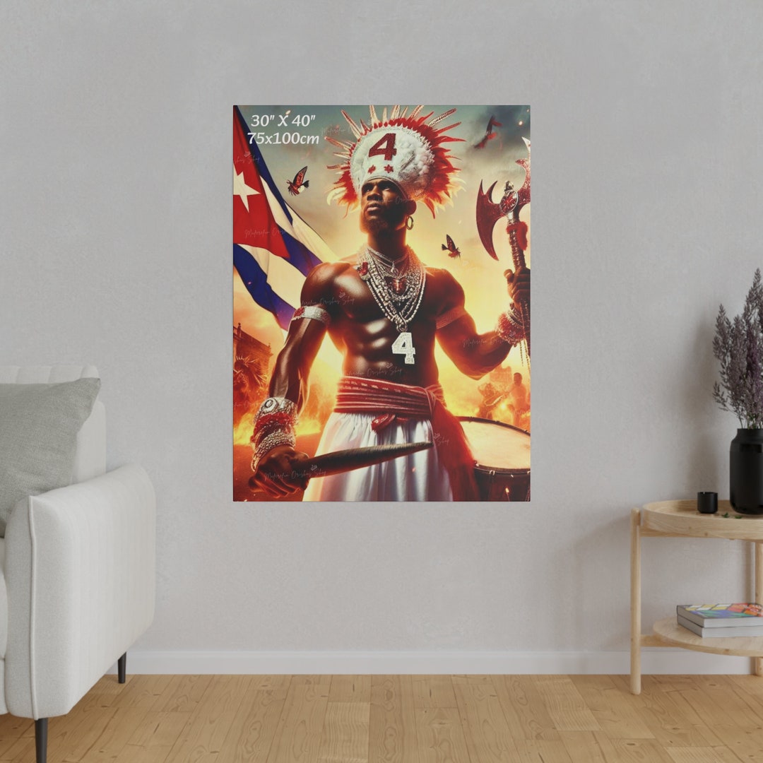 Personalized Matte Canvas Painting, With Design of the Orisha SHANGO ...