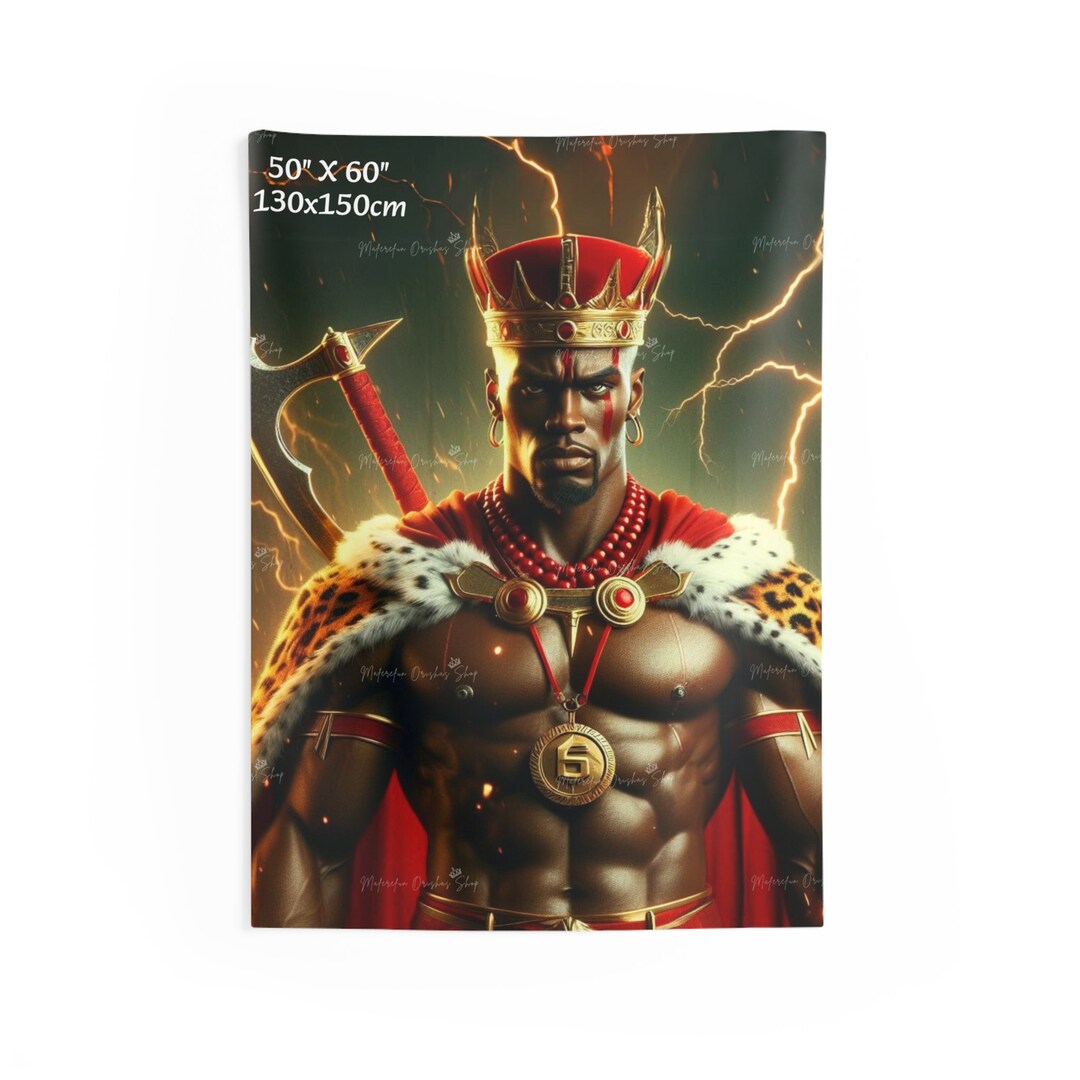 SHANGO 3 Tapestry, Regla De Ocha, Wall Art Tapestries, Throne Cloth ...