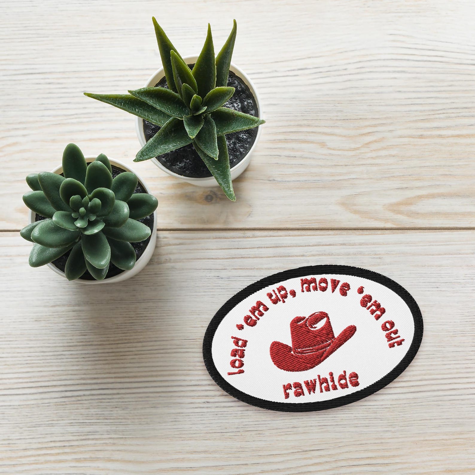 Load 'em Up, Move 'em Out, Rawhide - Embroidered Patch / Cowboy, Rodeo ...